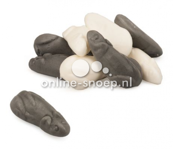 Grijs Witte Muizen - Online-snoep.nl